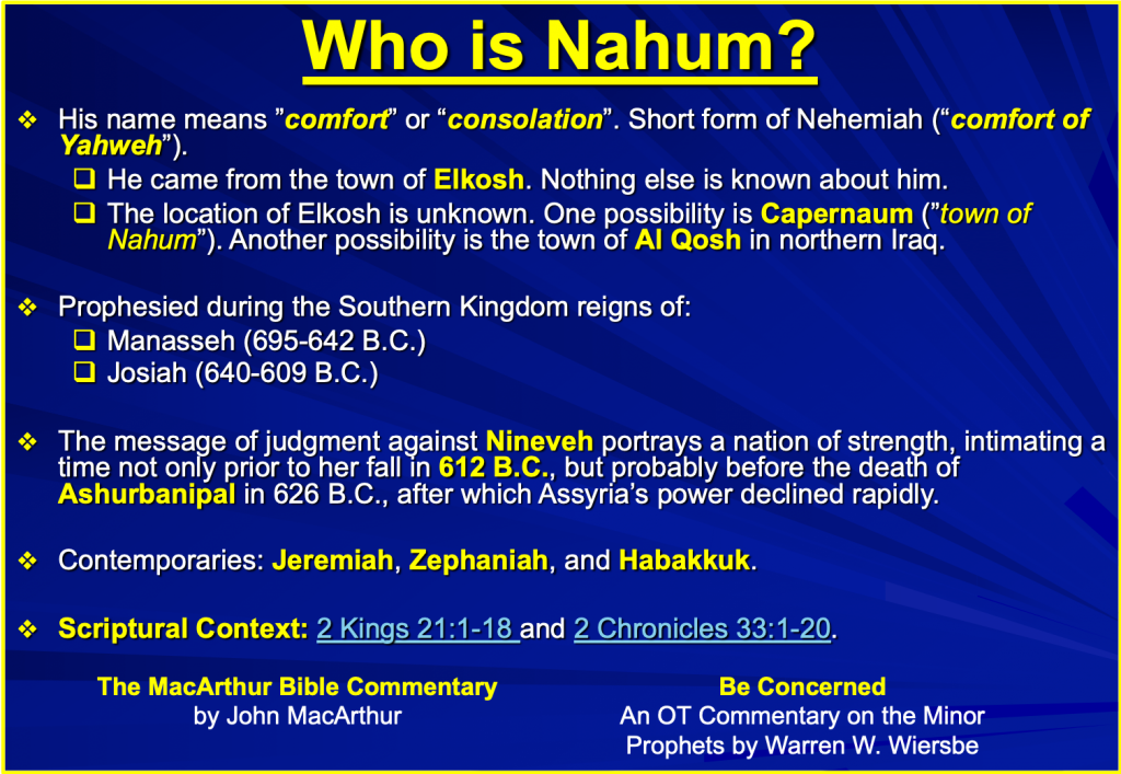 Nahum: Payday, Someday – An Approved Workman